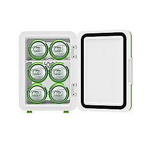 CURTIS Mountain Dew MIS134MD, Mini Portable Compact Personal Fridge Cooler, 4 Liter Capacity Chills Six 12 oz Cans, 100% Freon-Free & Eco Friendly, Lime