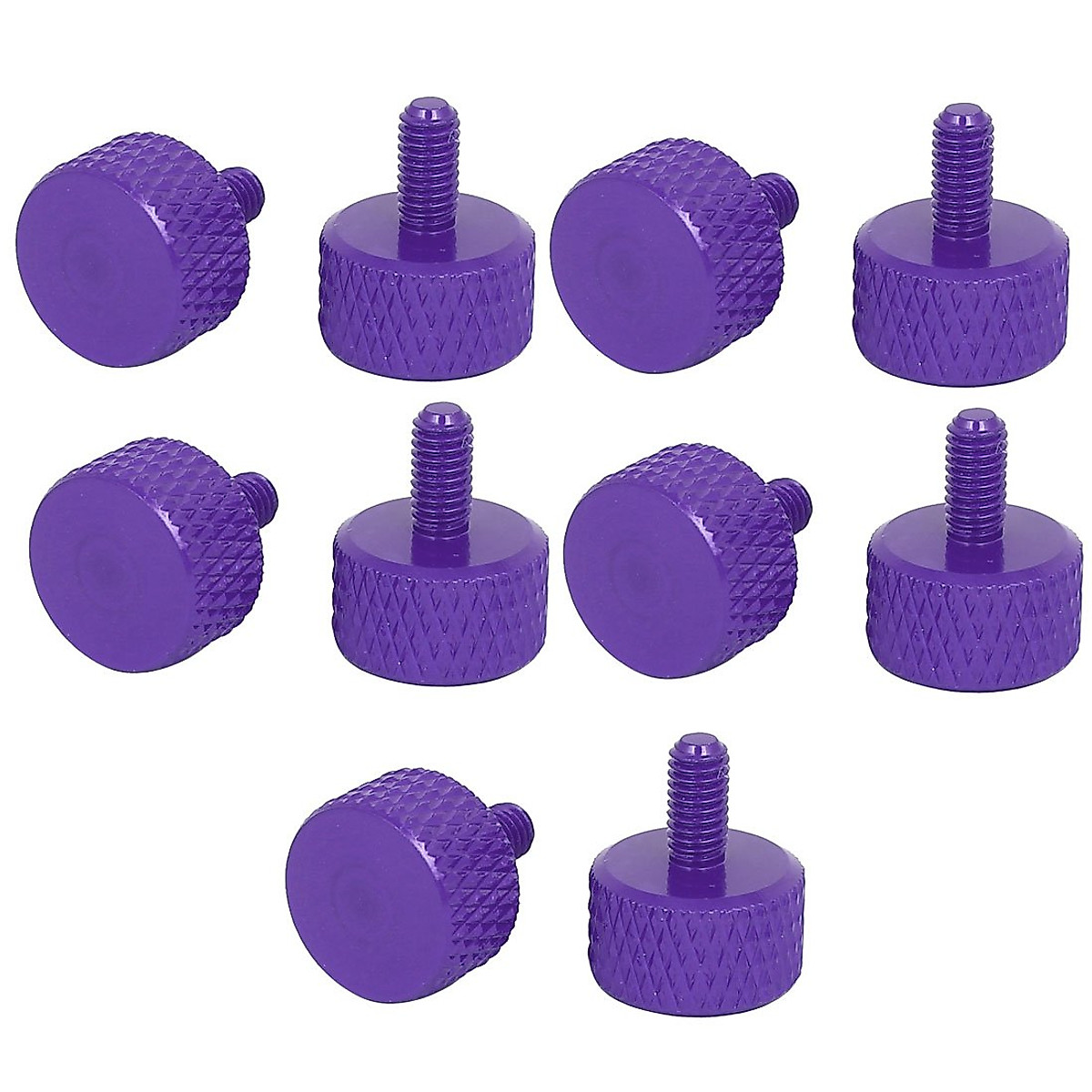 Aexit Computer PC Cleaning & Repair Graphics Card Aluminum Alloy Knurled Thumb Screws Purple Computer Screws M3x6mm 10pcs