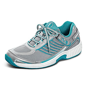 Orthofeet Women's Orthopedic Turquoise Verve Tie-Less Sneakers, Size 6.5 Wide