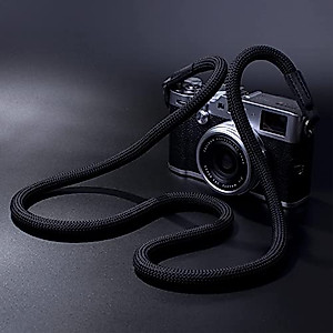 VKO Camera Strap,Rope Camera Strap Compatible with Sony Canon Nikon Fuji DSLR SLR Mirrorless Camera Rope Strap 100cm Black