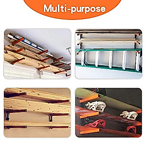 Ultrawall Wall Mount Wood Organizer and Lumber Storage Metal Rack with 3-Level - Indoor & Outdoor Use, 2 Pack