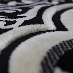 Modefa Turkish Islamic Velvet Prayer Rug - Thick Wide Soft Prayer Carpet - Men & Women - Large Prayer Mat - Eid & Ramadan Gift - with Kufi Cap Beads & Car Hanger - Double Plush Floral Black