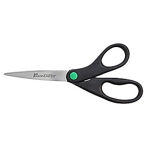 Westcott 15179 8-Inch KleenEarth Recycled Scissors for Office and Home, Black, 2 Pack