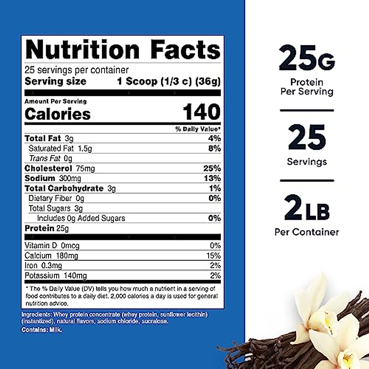 Nutricost Whey Protein Concentrate (Vanilla) 2LBS