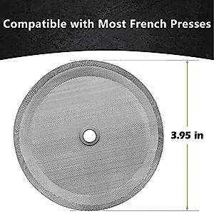 French Press Filter 6 Pieces Stainless Steel Replacement Filters Mesh French Press Screen Filter Replacement for Coffee Tea Makers and Coffee Grounds Filters