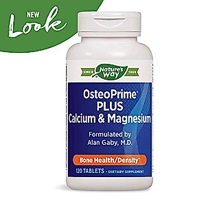 Nature's Way Enzymatic Therapy OsteoPrime PLUS Calcium & Magnesium, Bone Health Support*, 120 Tablets