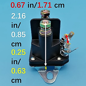 Tuzliufi Starter Solenoid Relay Compatible with 35510 109081X 109446X 109946 145673 146154 178861 192507 C266525 C33025 523146154 532109081 1685290 1686981 1752137 104-3189 117-1197 1-513075 Z399