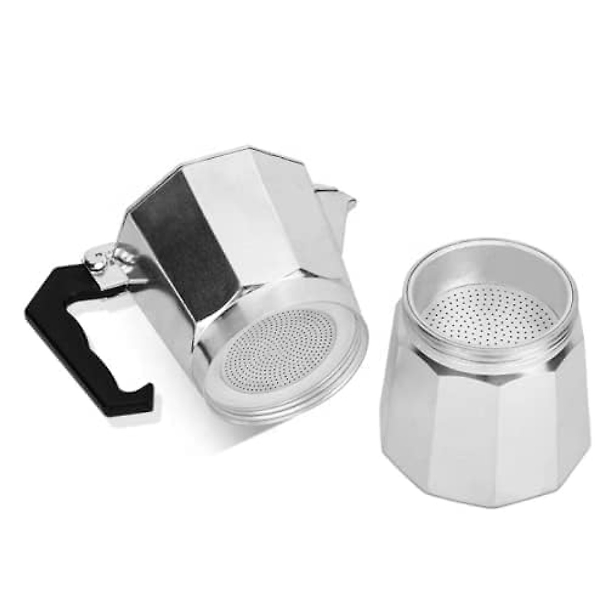 Stovetop Espresso and Coffee Maker, 6 Cup Moka Pot for Classic Italian Espresso, Aluminium Maker Home Camping, Silver