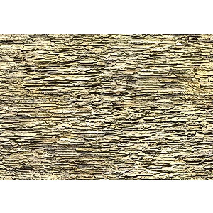 Retro-Art 3D Wall Panels, Pack of 6, Stone Wall in Beige Yellow, PVC, 37.2" x 25.5", Cover 39.53 sq.ft., 186FB
