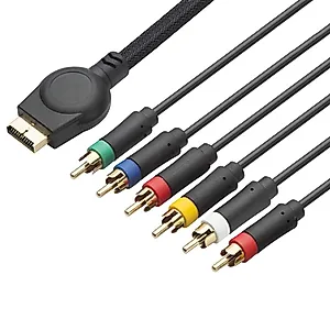 GREATLINK 6FT Component AV Cable 6RCA plug Premium High Resolution HDTV Component RCA Audio Video Cable Compatible with PlayStation 3 PS3 and PlayStation 2 PS2 Gaming Console