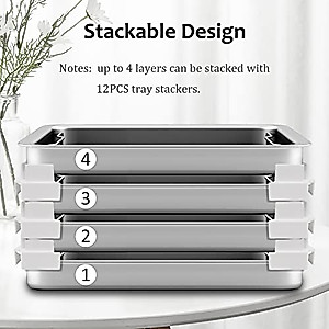 12 PCS Tray Stackers for Harvest Right Freeze Dryer Trays, Freeze Dryer Accessories Compatible with Harvest Right Trays, White