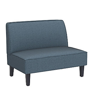 Yongqiang Upholstered Armless Loveseat Settee for Living Room Bedroom Dining Room Small Sofa Couch Banquette Pattern Fabric