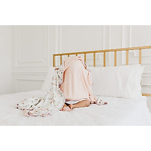 Large Premium Knit Baby 3 Layer Stretchy Quilt Blanket Coral by Copper Pearl