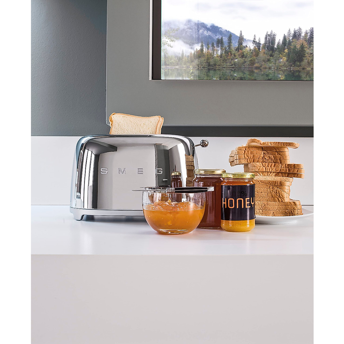 Smeg 2-slice toaster (Stainless Steel)