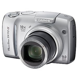 Canon Powershot SX110IS 9MP Digital Camera with 10x Optical Image Stabilized Zoom (Silver)