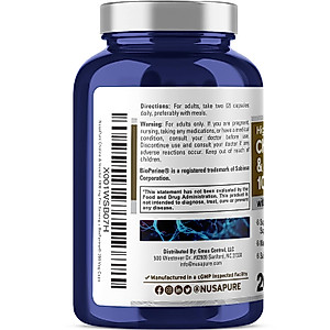 NusaPure Choline & Inositol 1000mg - 200 Veggie Caps (100% Vegetarian, Non-GMO) Bioperine