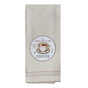 Kay Dee Designs 2 Piece Farmhouse Blend Coffee Cup Kitchen Bundle, 1 Dual Purpose Towel and 1 Tea Towel