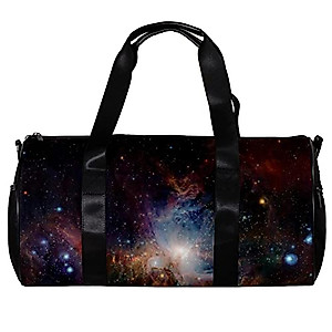 Gym Bag Small Duffel Bag Sports Tote Bag for Yoga,galaxy universe space,Outdoor Fitness Bag Carry on Bag