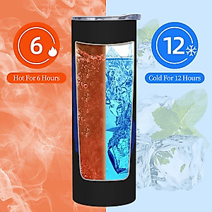 LIICHEES Barbados Terrain Map Stainless Steel Vacuum Insulated Tumbler 20oz Coffee Cups Travel Mug Water Cup with Metal Straw Cleaning Brush