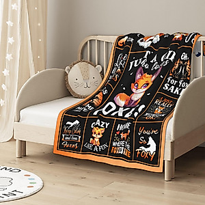Kieetlan Fox Blanket Gifts, Fox Gifts for Girls, Just A Girl Who Loves Fox, Gifts for Fox Lovers,Fox Party Decorations Blanket 40”x50”