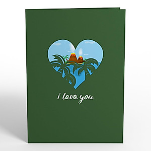 Lovepop “I Lava You” Pop Up Card, 5x7 - 3D Greeting Card, Card for Mom & Dad, Pop Up Anniversary Card for Wife & Husband, Love Card