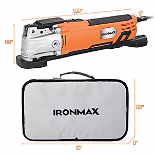 Goplus Oscillating Tool, 1.5A Oscillating Multi Tool with 3° Oscillation Angle, Variable Speeds, Dust Collection and 14pcs Accessories for Cutting, Sanding, Trimming and Removing Flooring
