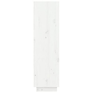 Aisifx Shoe Cabinet White 23.6"x13.4"x41.3" Solid Wood Pine