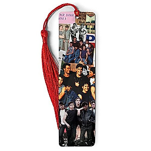 Bookmarks Metal Ruler The Bookography Outsiders Measure Collage Tassels Bookworm for Bibliophile Book Bookmark Christmas Ornament Reading Gift Markers