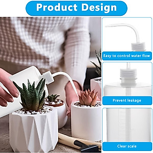 Lainballow 6 Pcs 1000 ml/34 oz Plastic Wash Bottles, Squeeze Tattoo Wash Bottles, Safety Lab Squeeze Bottle,Squirt Bottle with Narrow Mouth for Chemistry Industry Lab Gardening Tattoo Washing Watering