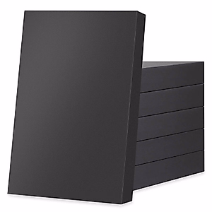 JINMING 6 Extra Large Gift Boxes with Lids 17x11x2.5 Inches Christmas Gift Wrap Boxes, Black Cloth Gift Boxes, Apparel Gift Boxes for Thanksgiving Day