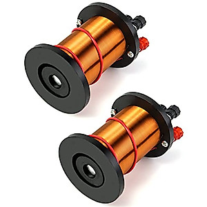 QWORK Demonstration Induction Coil with Primary Coil, Secondary Coil and Soft Iron Core Cylindrical Magnet for Physics Teaching, 2 Set