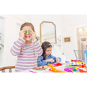 EPIQUEONE 1090-Piece Kids Art & Craft Supplies Set - Chenille Pipe Cleaners, Pom Poms, Googly Eyes, Craft Sticks, Buttons, and Sequins - Perfect for School Projects, DIY Hobbies, and Creative Play