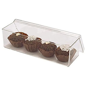 Pioneer Plastics 160C Clear Rectangular Plastic Container, 8.375" W x 2.75" D x 2.375" H, Pack of 2