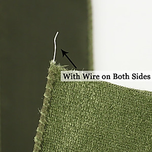 MEEDEE Moss Green Velvet Ribbon 1.5 Inch Green Velvet Wired Ribbon 25 Yards Crushed Velvet Ribbon Spool Velvet Christmas Ribbon Moss Green Ribbon for Christmas Tree, Wreaths Supplies, Christmas Bows