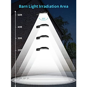 Ankishi LED Barn Light, Dusk to Dawn Outdoor Lighting with 150W 18000LM 5000K Daylight, IP65 Waterproof Area Street Light for Barns Street Yard Garage Warehouse Outdoor Security Flood Lights(2Pack)
