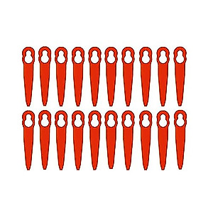 TECKEEN 20 Pack Lawn Cutter Plastic Blades Replacement for STIHL FSA 45 Cordless Strimmer Grass Trimmer Lawn Cutter