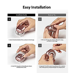 Ringke Slim-X Compatible with Samsung Galaxy Buds 2 Pro Case, Galaxy Buds 2 Case, Galaxy Buds Pro Case, and Galaxy Buds Live Case, Protective Sturdy Solid Cover for Galaxy Buds2 Pro - Clear