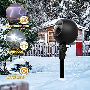 Christmas Decorations Snowflake Lights Projector LED Snowfall Spotlight Waterproof Landscape Lamp Indoor Outdoor Lighting for Xmas Holiday Party Wedding Garden Patio House