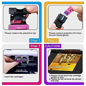 INCWOLF Remanufactured Ink for 63XL 63 Black and Color Combo Pack to use with OfficeJet 3830 3831 Envy 4520 4512 Officejet 4650 5255 5220 Deskjet 1112 3634 3639 3632 (1 Black, 1 Color)