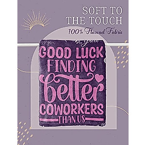 Coworker Leaving Gifts for Women Flannel Blankets Throws, Going Away Gift for Coworker, Leaving Farewell New Job Presents (50"x 65") - Purple - Finding Better Coworker Than Us