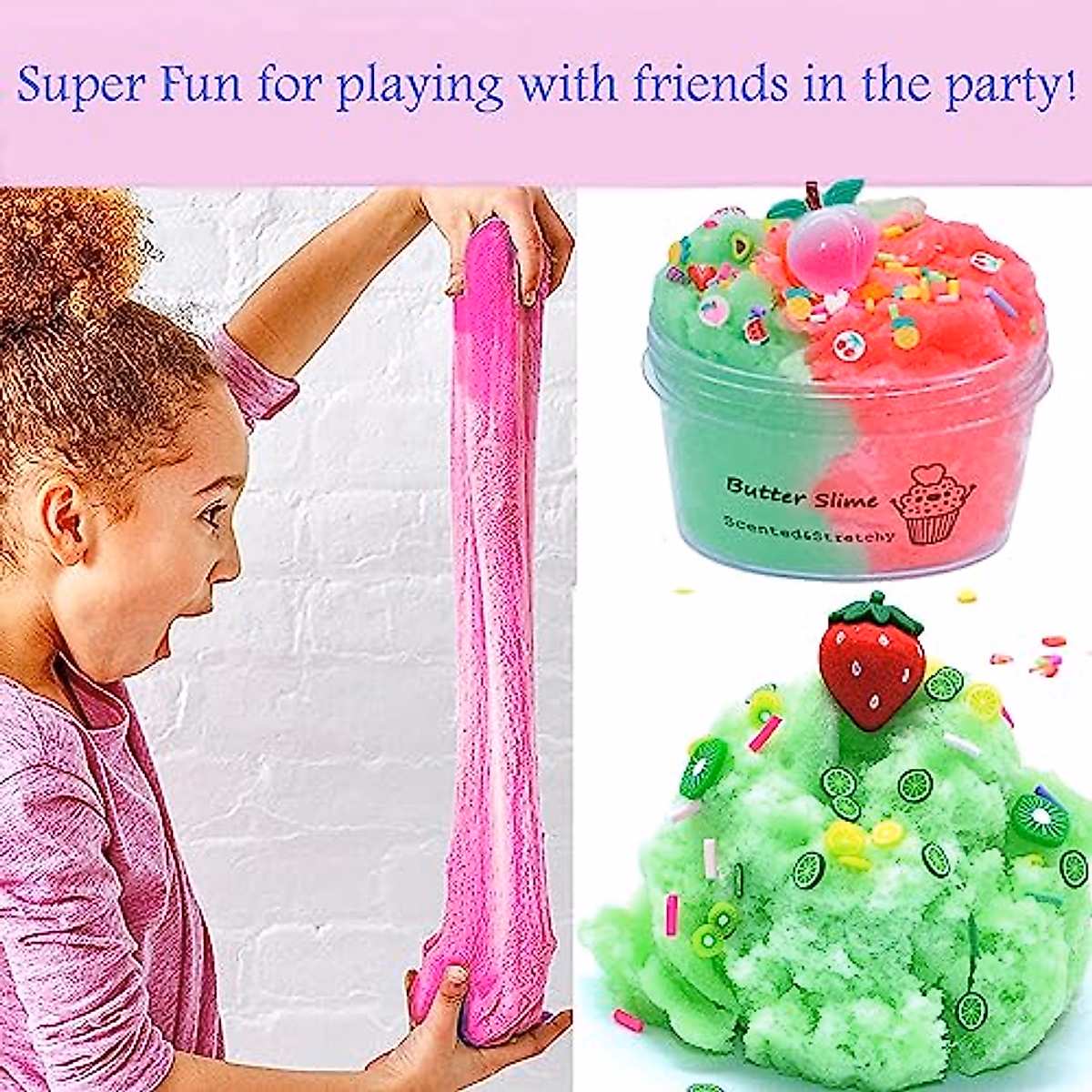 11pack Dual Color Cloud Slime Kit for Girls and Boys -Super Soft and Non-Sticky, Party Favor for Kids Girls & Boys