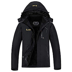MOERDENG Men's Waterproof Ski Jacket Warm Winter Snow Coat Mountain Windbreaker Hooded Raincoat