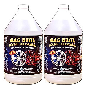 Quality Chemical Mag Brite - Acid Wheel and Rim Cleaner formulated to Safely Remove Brake dust and Heavy Road Film.-2 Gallon case