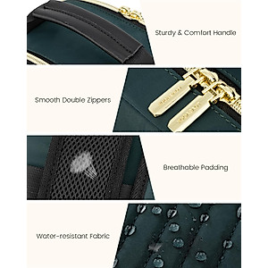 LOVEVOOK Laptop Backpack for Women, Large Capacity Travel Computer Work Bag with 17-inch Laptop Compartment, Business Nurse Backpack Purse, Hiking Outdoor Carry On Backpack, Deepgreen