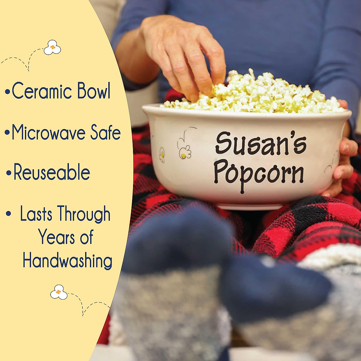 My Bambino Personalized Ceramic Popcorn Bowl