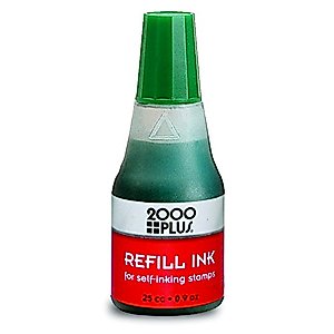 Cosco 090678 Premium Self-Inking Stamp Ink Refill, Easy to use Drip Applicator, Green