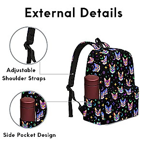 Roftidzo Large Capacity Cat Backpack Bookbag for Boys Girls Teens, Lightweight Laptop Backpack Travel Rucksack Casual Daypack