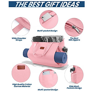 Ewedoos Yoga Bag Large Yoga Mat Bag Gym Duffle Bag Sports Tote Bag and Carriers Fits All Your Stuff for Yoga Travel Gym