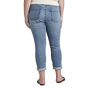 JAG Jeans Women's Plus Size Carter Mid Rise Girlfriend Jeans, New Mid Vintage, 16 Plus