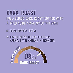 Amazon Brand - Happy Belly Dark Roast Coffee Pods, Compatible with Keurig 2.0 K-Cup Brewers